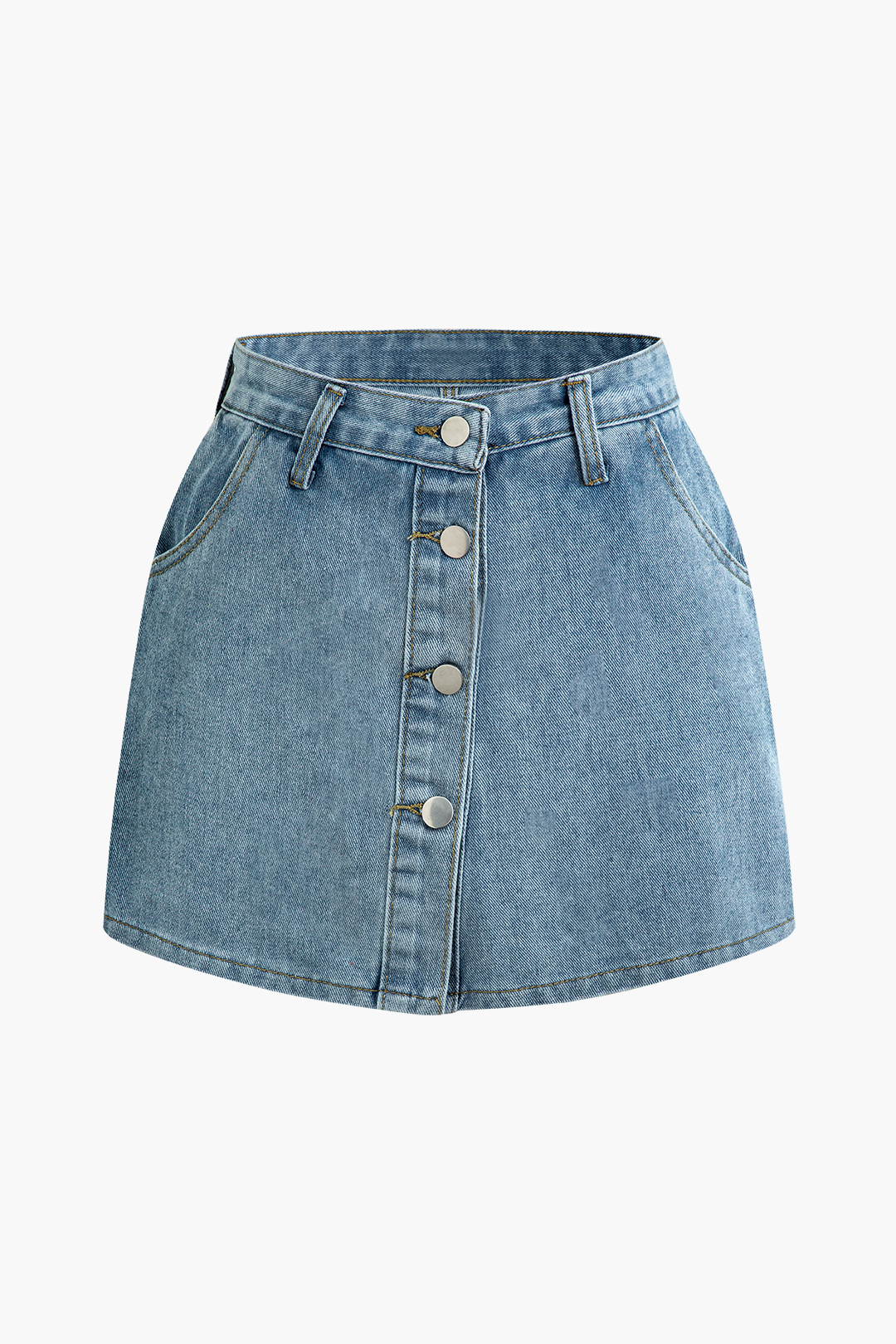 Button Up Denim Skort – Micas