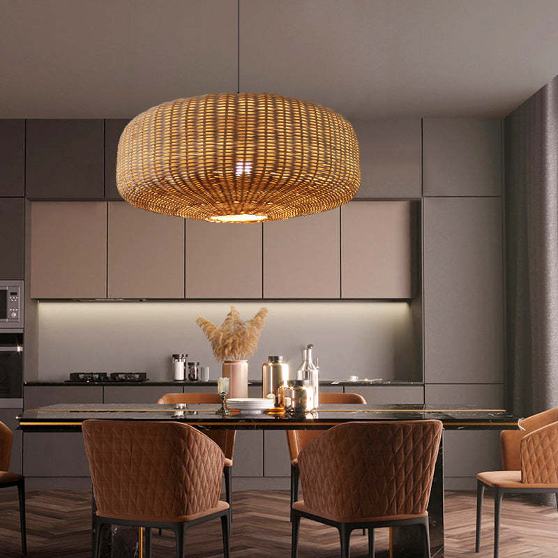 Lamppo Pendant Lights Rattan Hanging Lamp Countryside Style Woven ...