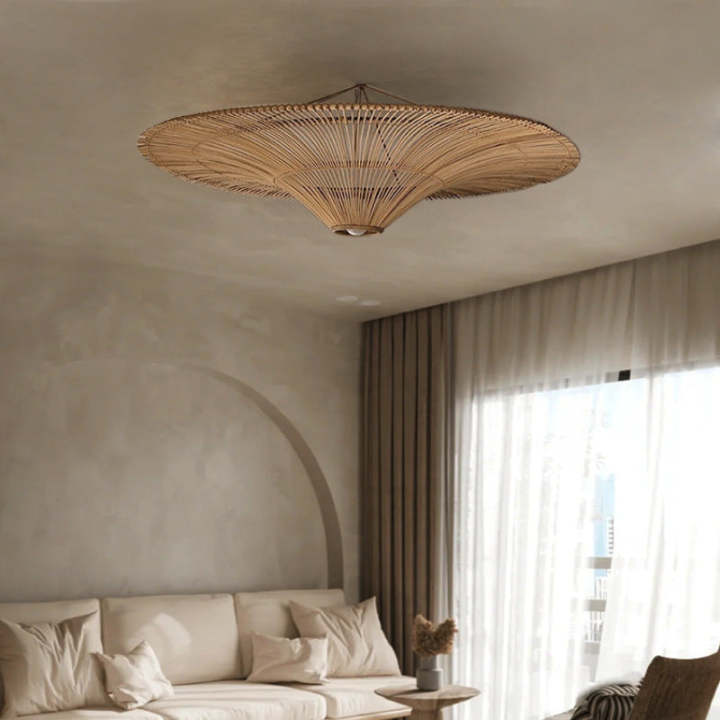 Lamppo Large Modern Rattan Pendant Light 80CM Ceiling Lampshade for ...