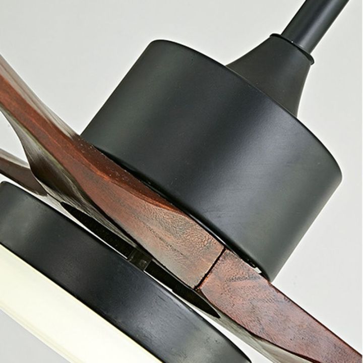 Lamppo 42" Ceiling Fan Light Fixture Wooden Contemporary LED Ceiling ...