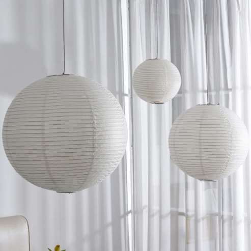 Lamppo Pendant Lights Rice Paper Traditional White Paper Lantern ...