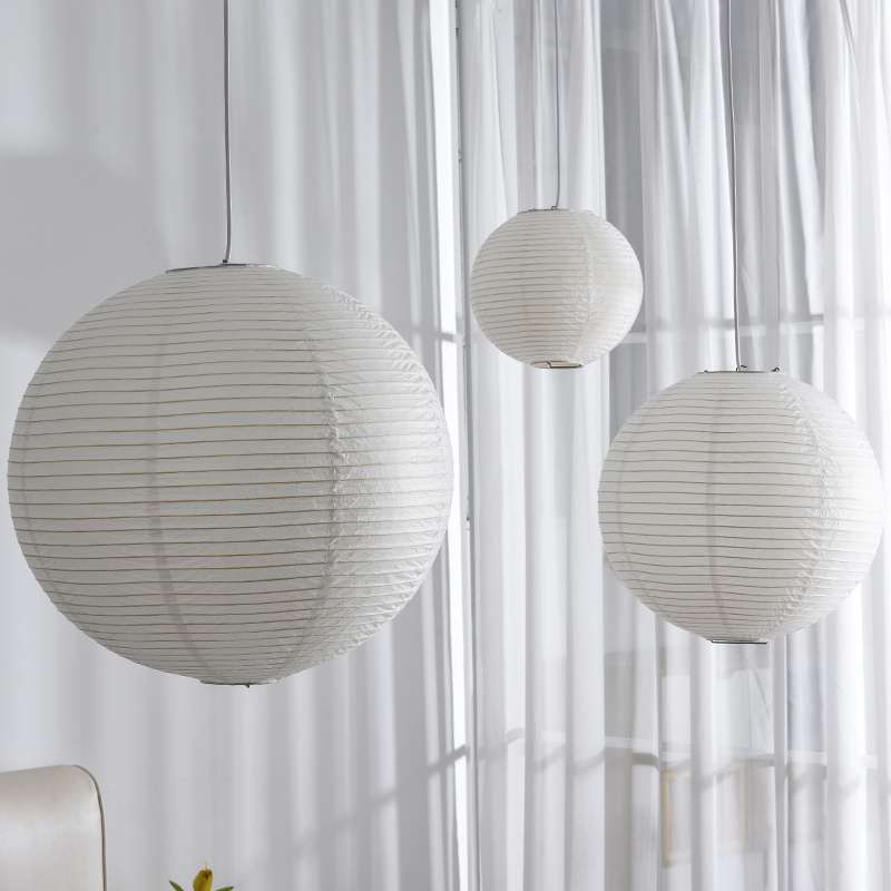 Lamppo Pendant Lights Rice Paper Traditional White Paper Lantern ...