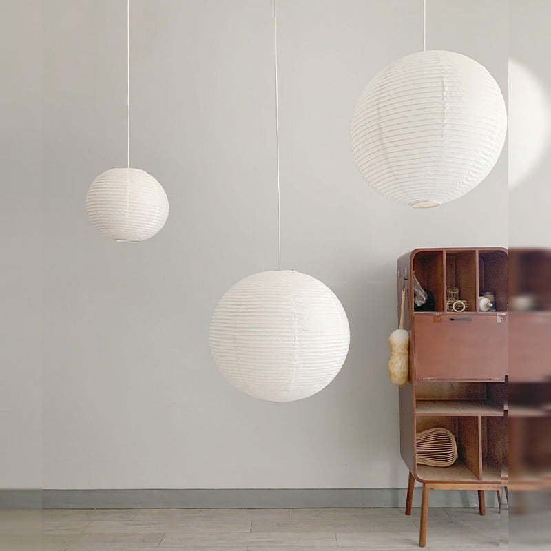 Lamppo Pendant Lights Rice Paper Traditional White Paper Lantern ...
