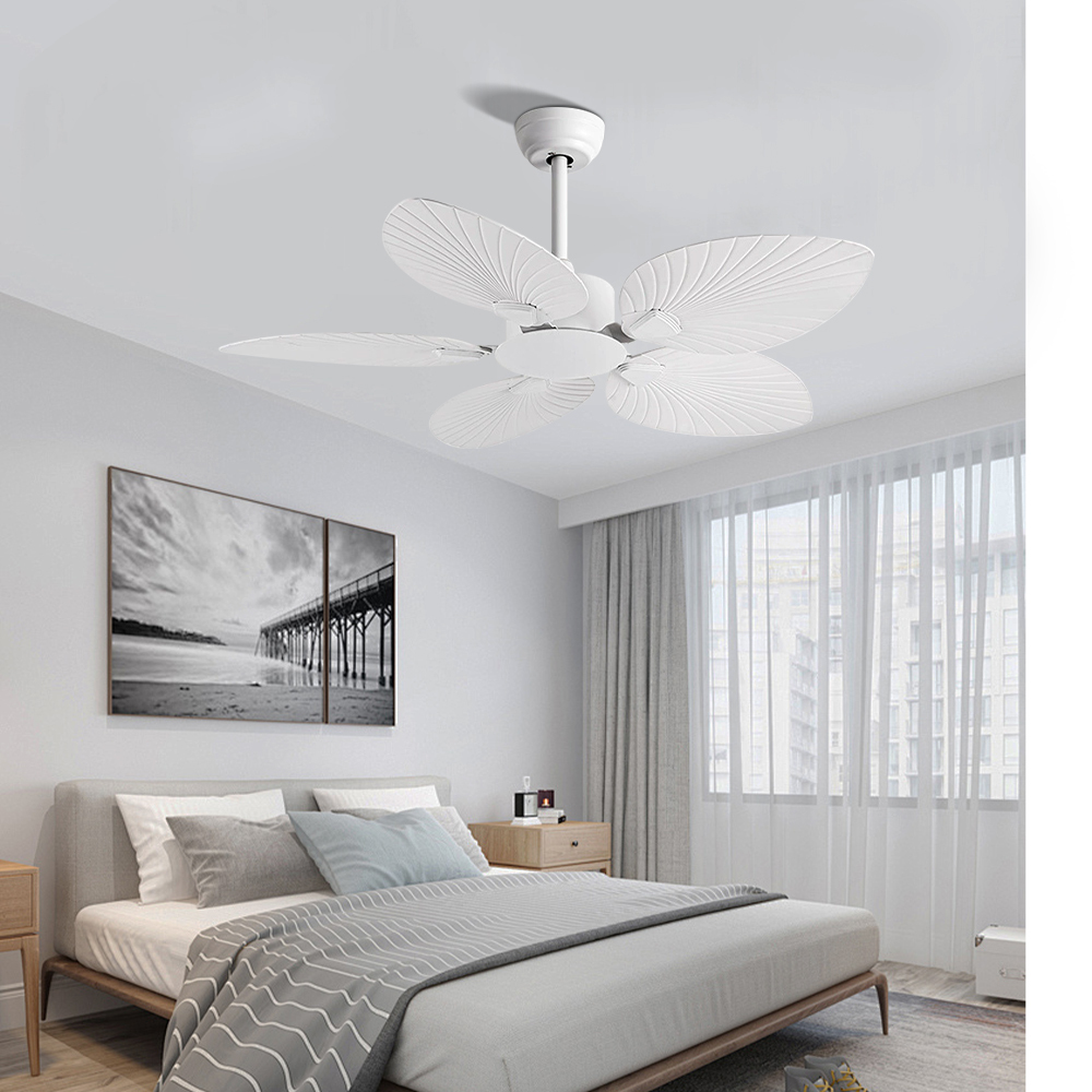 52‘’Retro Leaf High Wind Restaurant Living Room Silent Ceiling Fan – Lamppo