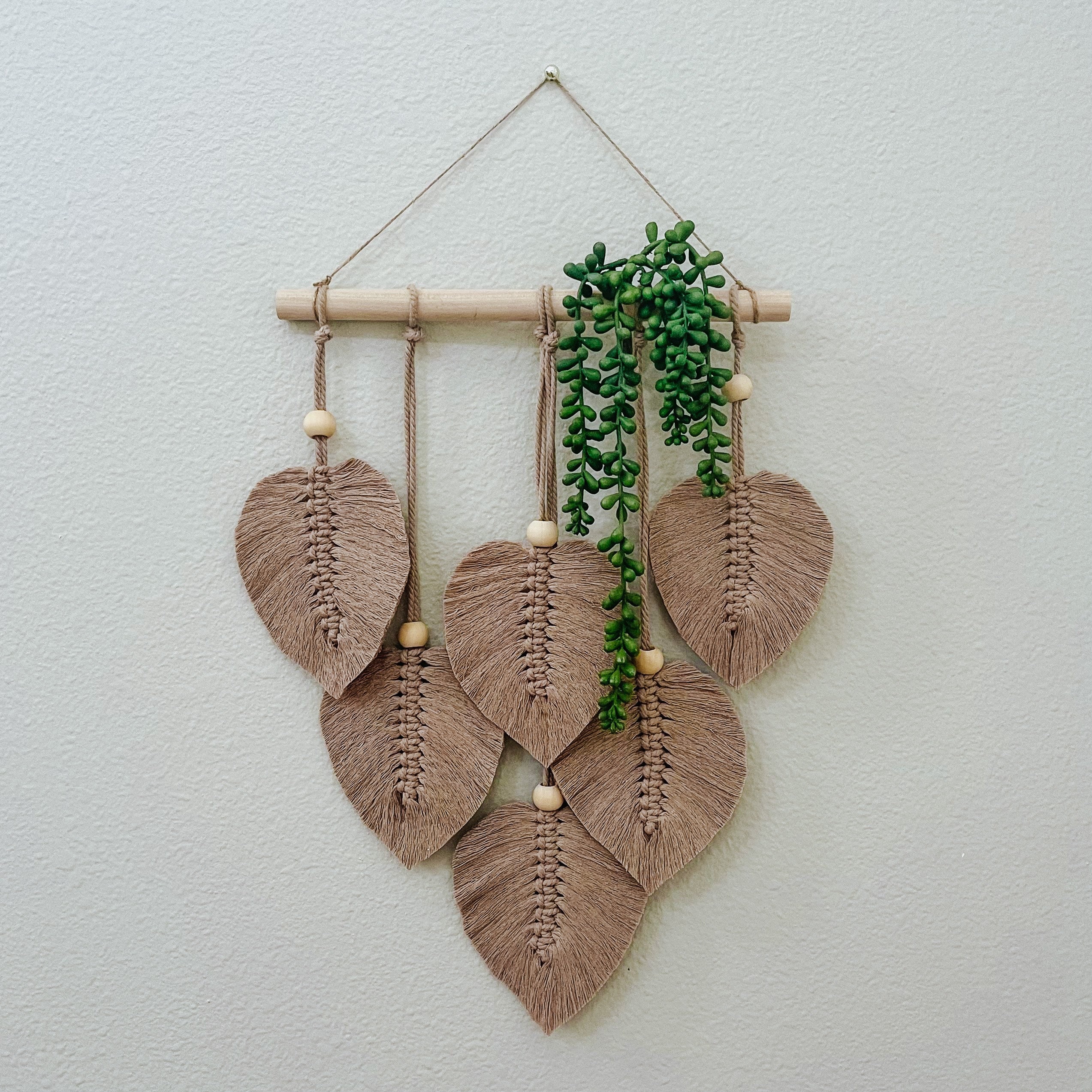 Small Leaf Macrame Wall Hanging