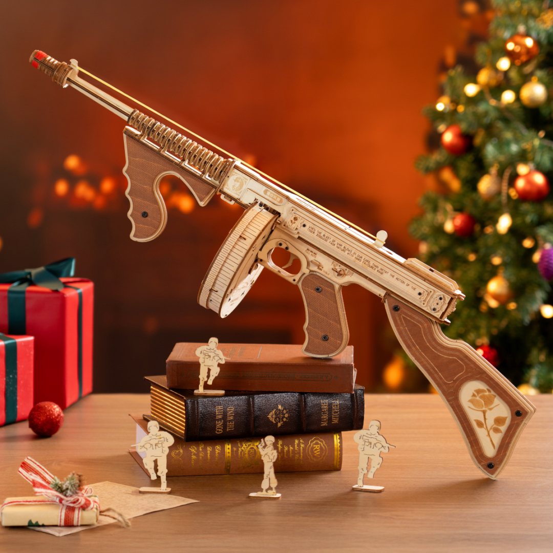 ROKR Wooden Toy Gun - Safe Rubber Band Gun Kits for Adults