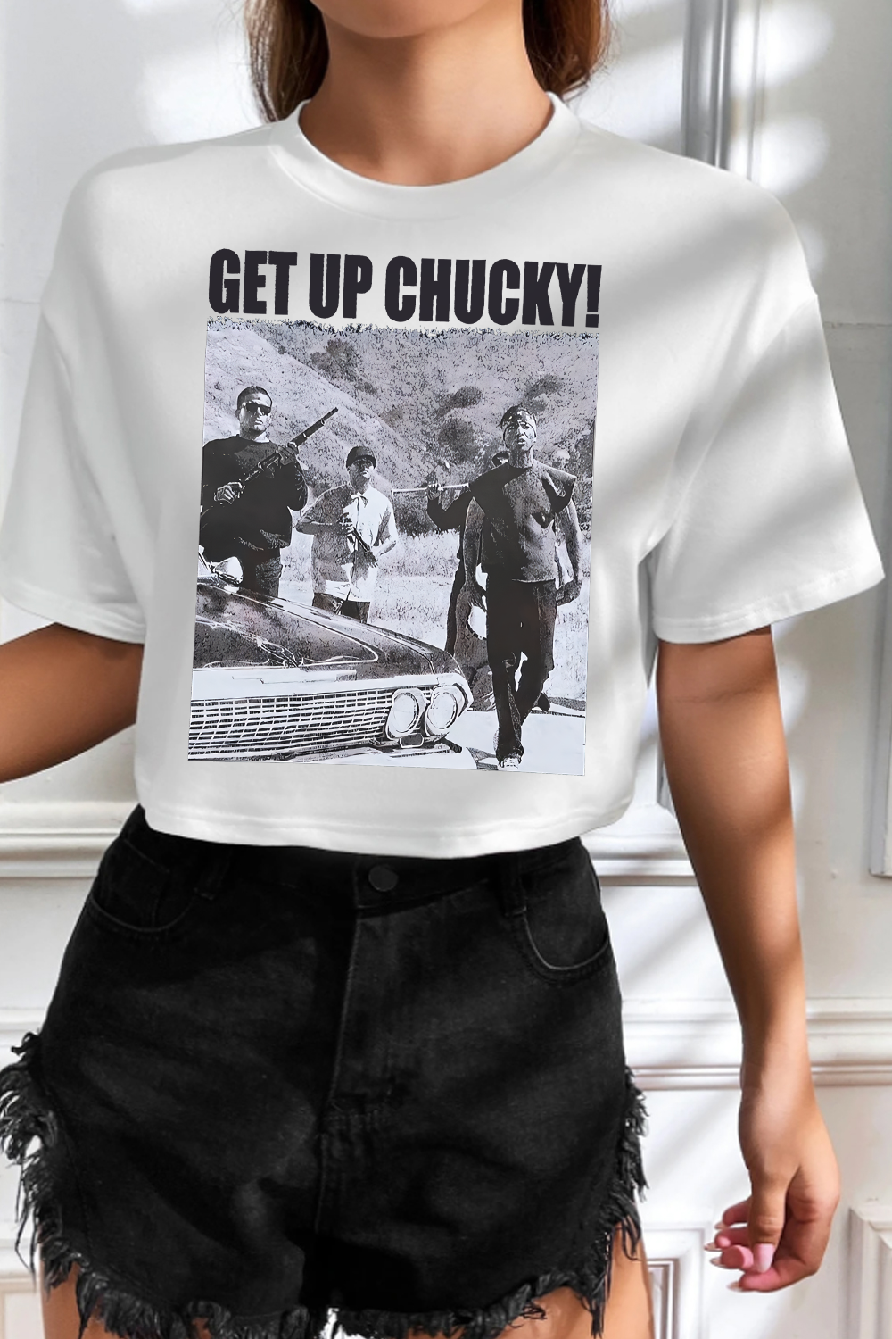 GET up, Chucky fans crop TEE