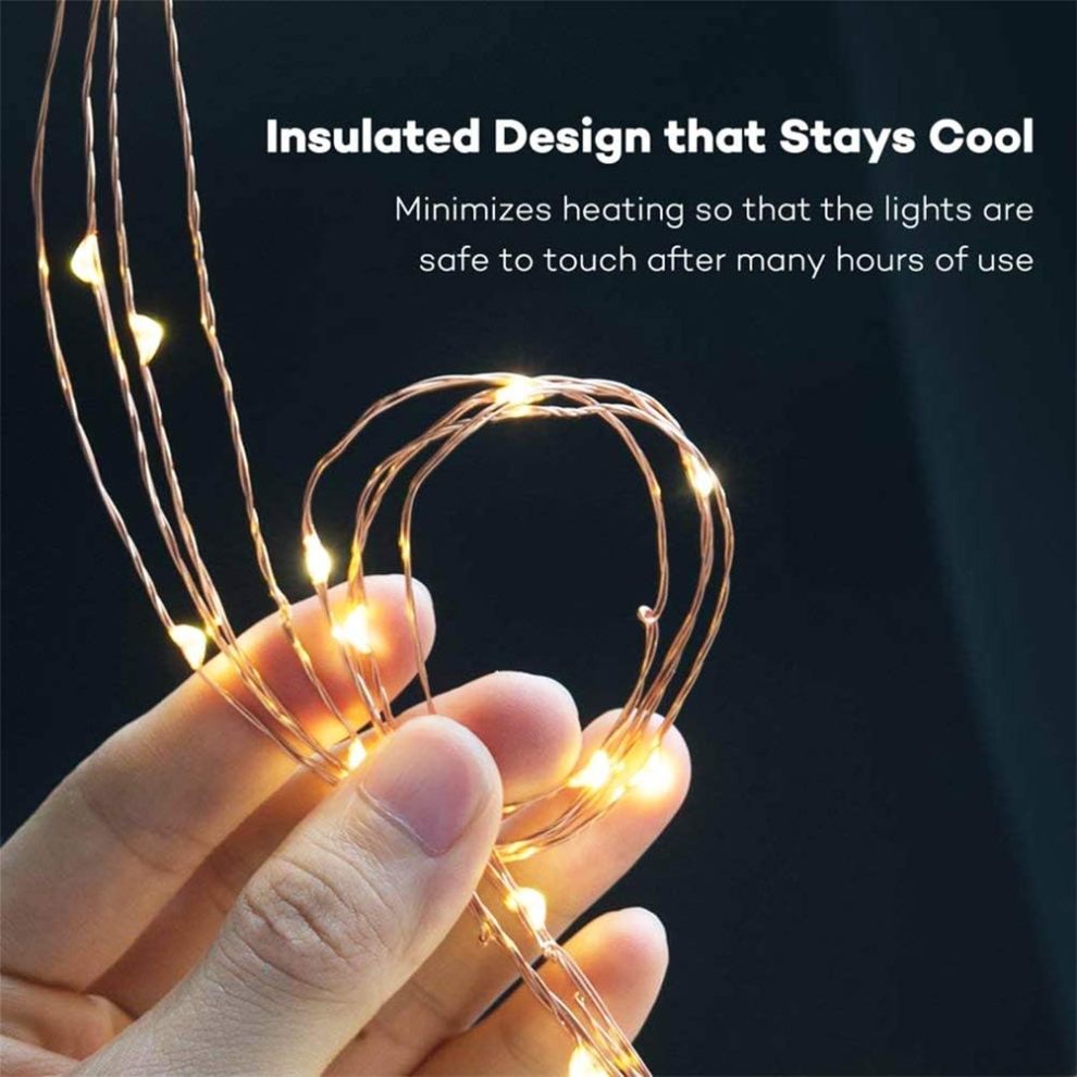 200 LED Firefly Bunch Lights Battery Operated, 8 Flashing Modes Waterp ...