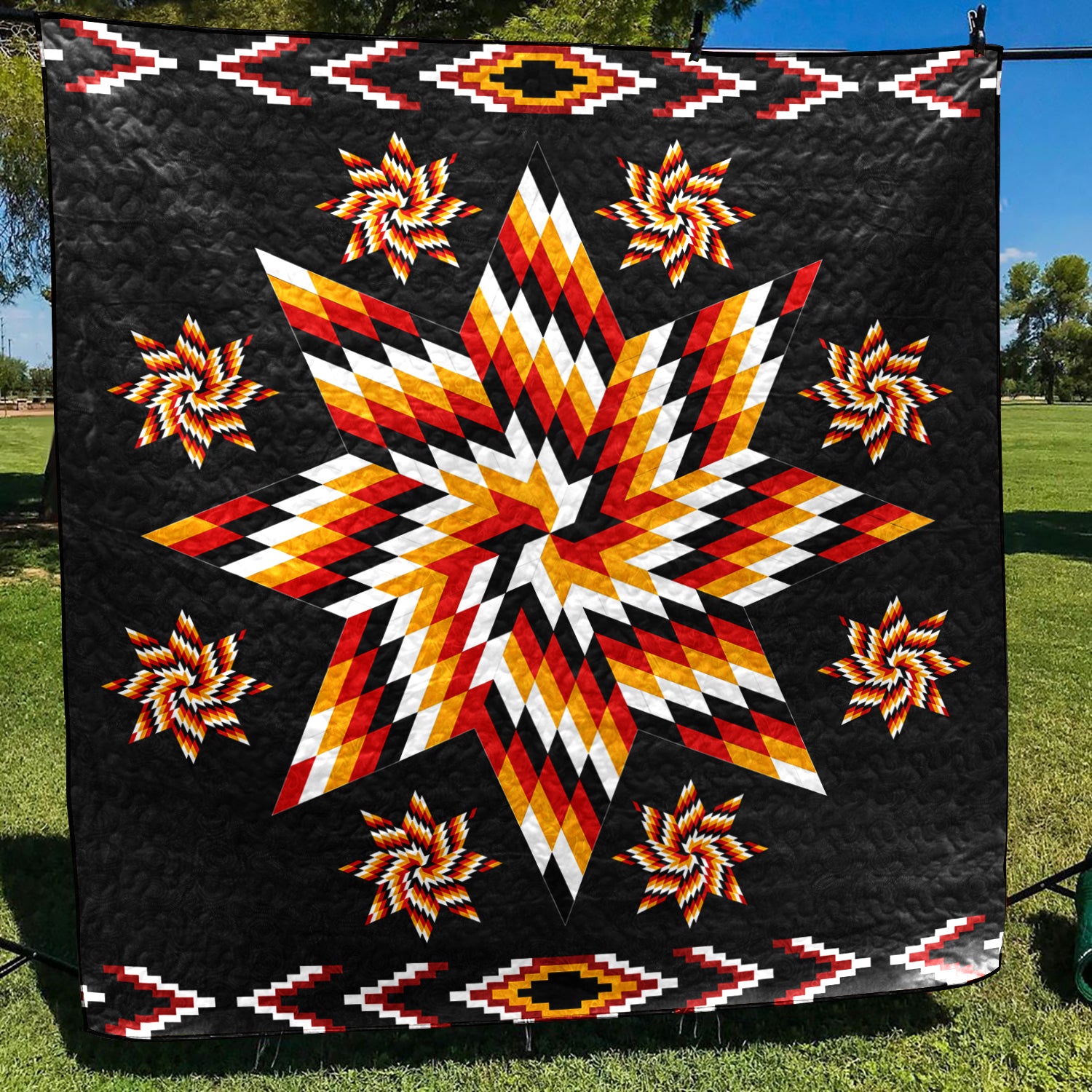 Native American Inspired Star Art Quilt HN270504M – Yirenhouse