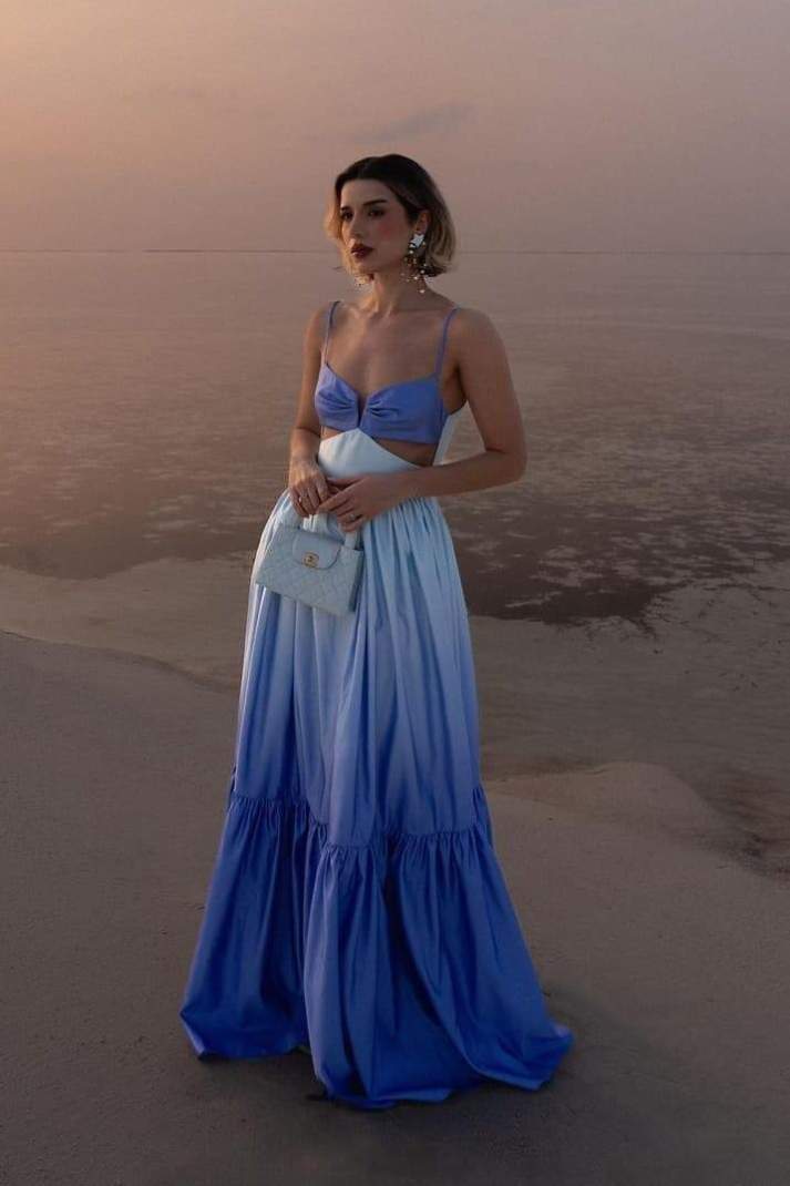 Ethel Cut-out Gradient Maxi Slip Dress – Jxdegree