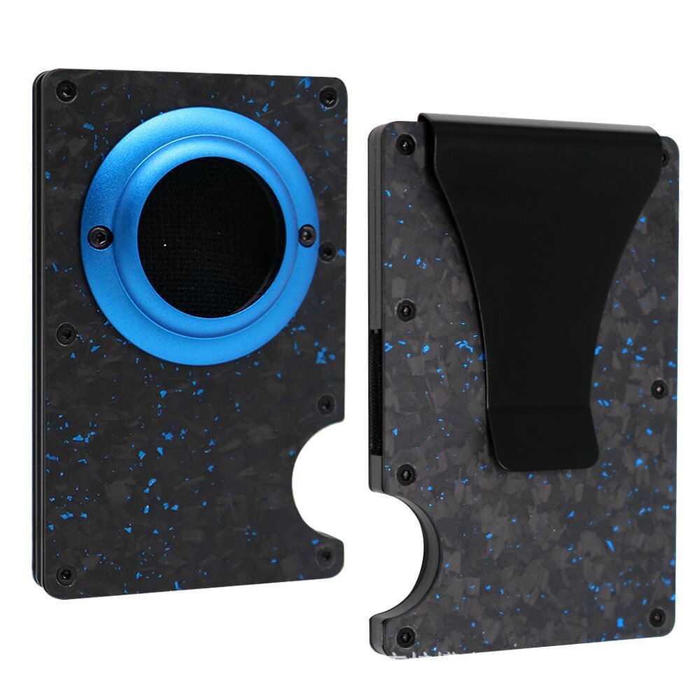 Forged Carbon Fiber Credit Card Holder RFID Blocking Slim Money Clip ...