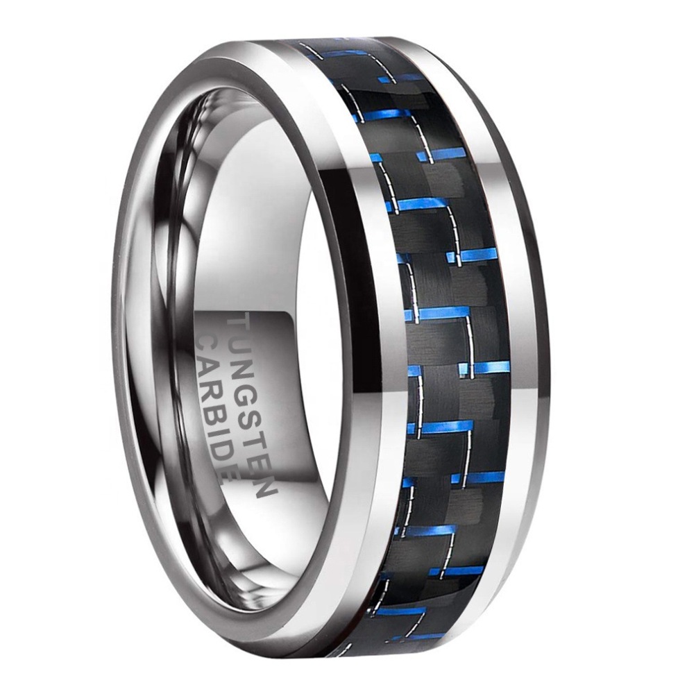 Tungsten with Carbon Fiber Ring 8mm – Carbon Fiber Ever