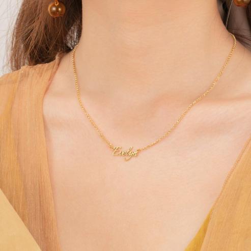 Custom Name Necklace Gold Personalized Name Chain Sterling Silver ...