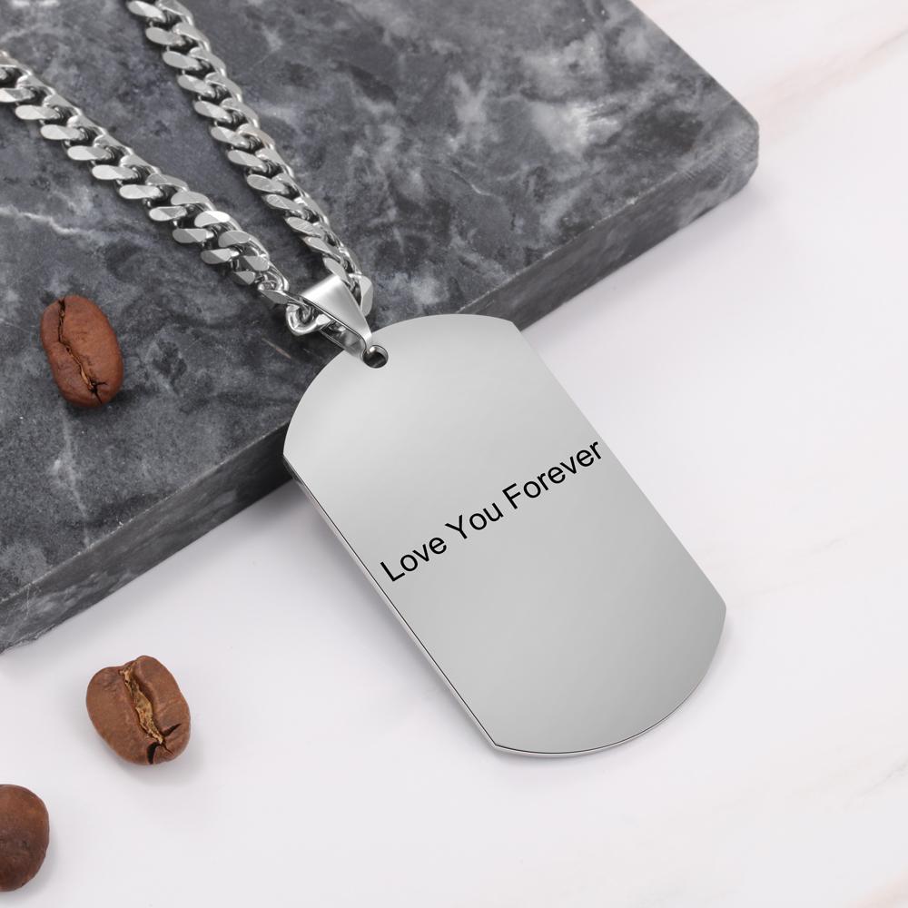 Custom Photo Tag Necklace Pendant Personalized with Engraving – Lorajewel