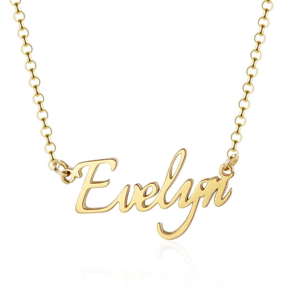Custom Name Necklace Gold Personalized Name Chain Sterling Silver ...