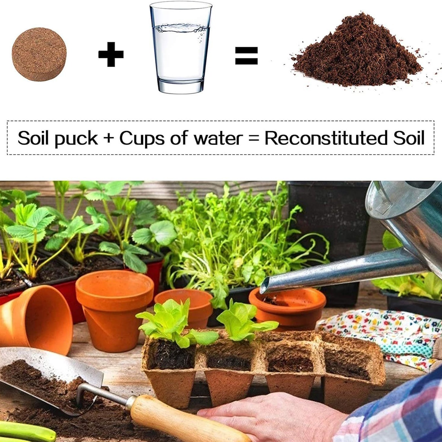 1 PcOrganic Plant Soil Granules Fiber Compressed Plant Nutrition Soil