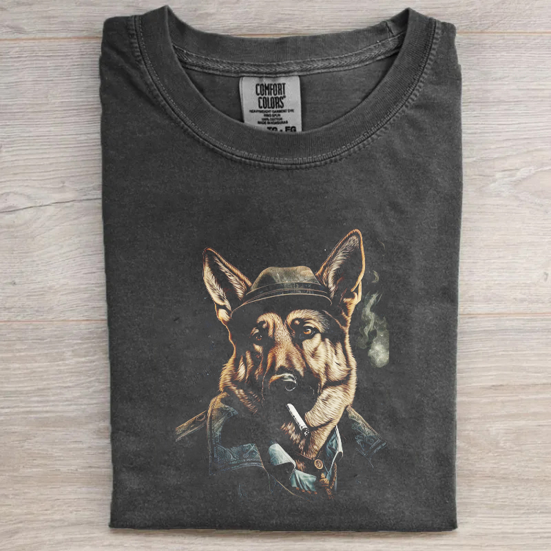 Funny German Shepherd Smoking T-shirt