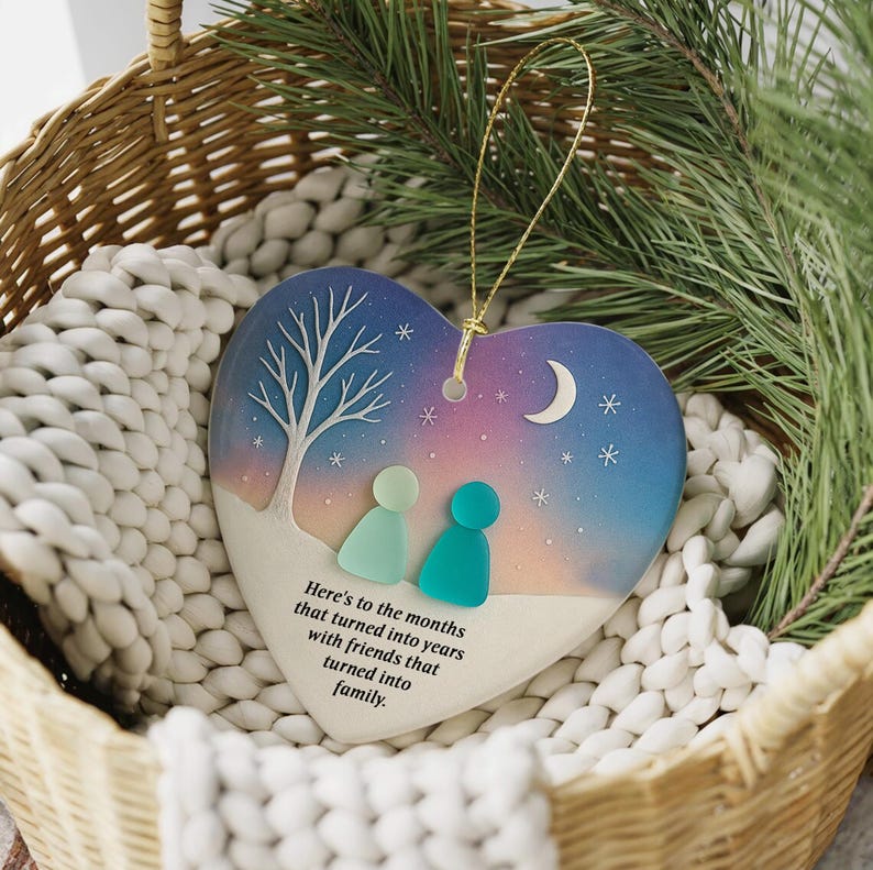 Friends to Family Sea Glass Keepsake