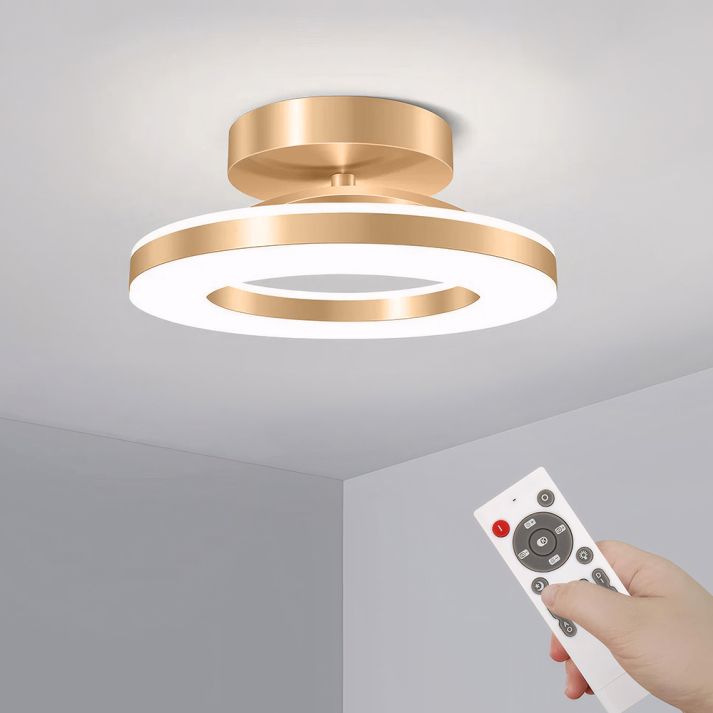 Homdiy Ceiling Lamp Modern Gold Iron Semi-Flush Hallway LED Ceiling ...