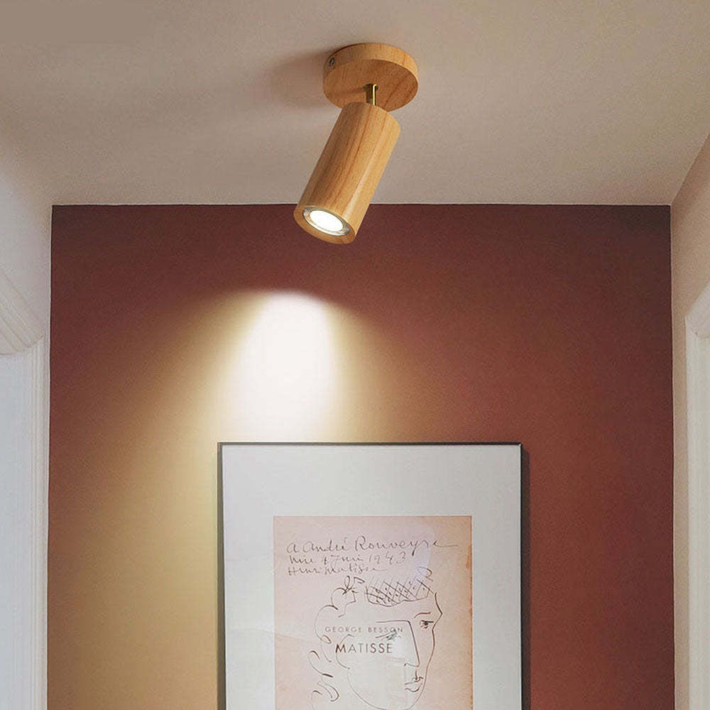 Homdiy Ceiling Lights Wood Simple LED Living Room Ceiling Spotlights ...
