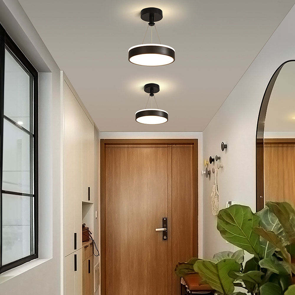 Homdiy Ceiling Lights Metal Gold Semi Flush LED Hallway Ceiling Lamps ...