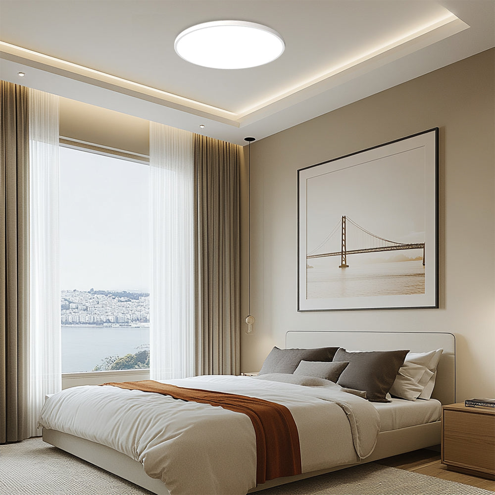 Homdiy Minimalism Round Led Ceiling Light Simple Black Ceiling Lamp Homdiy UK