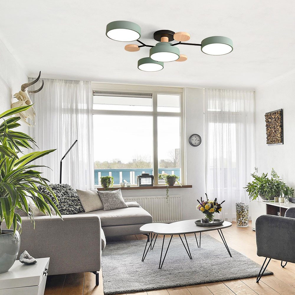 Homdiy Low Ceiling Chandelier Modern Led Ceiling Light Round Living ...