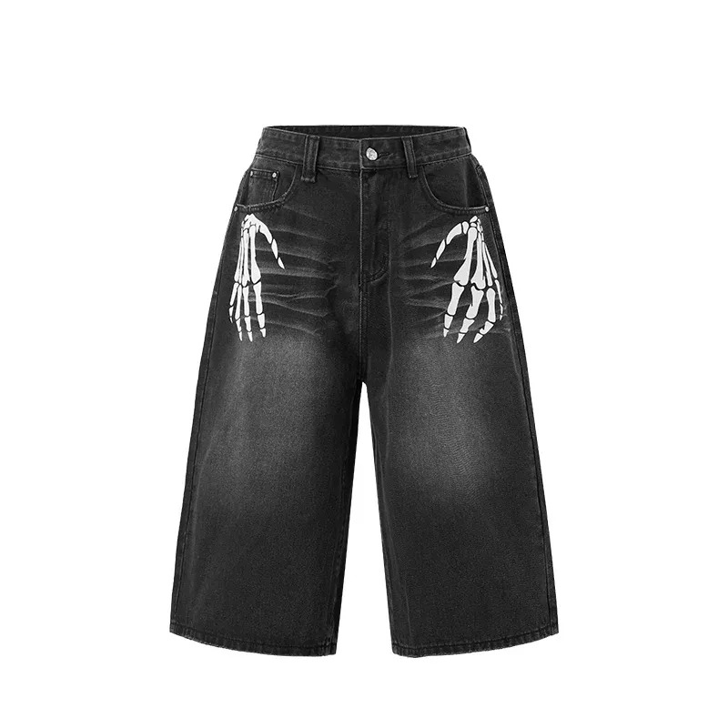 Skeleton Fingers Jorts