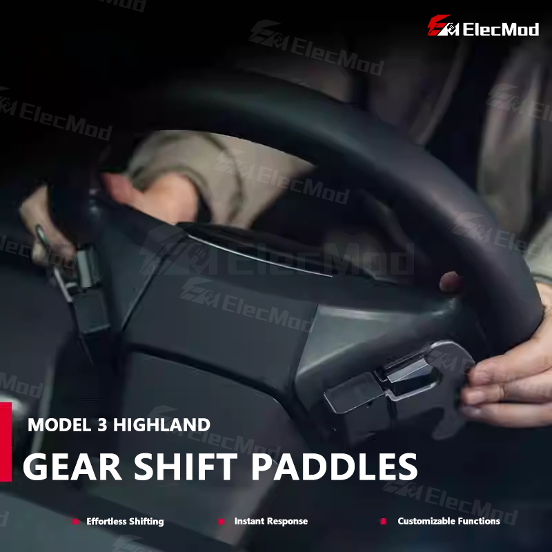 ElecMod Gear Shift Paddles with Customizable Extension for Tesla Model ...