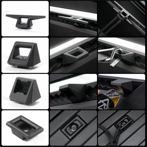 Multi-Functional L-Shape Rail Hooks for Tesla Cybertruck | ElecMod