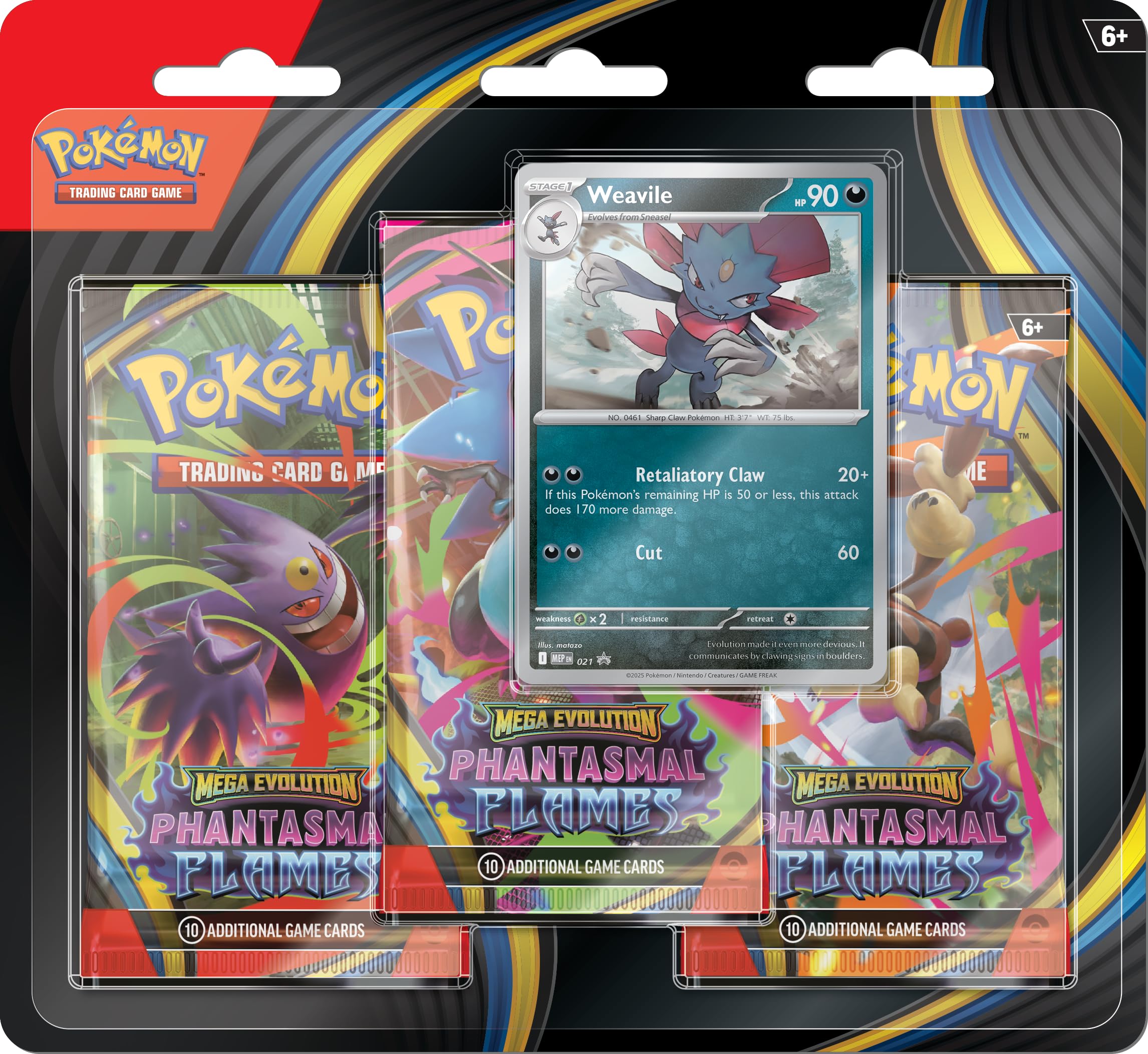 Pokemon Trading Card Game - Mega Evolution Phantasmal Flames Triple ...