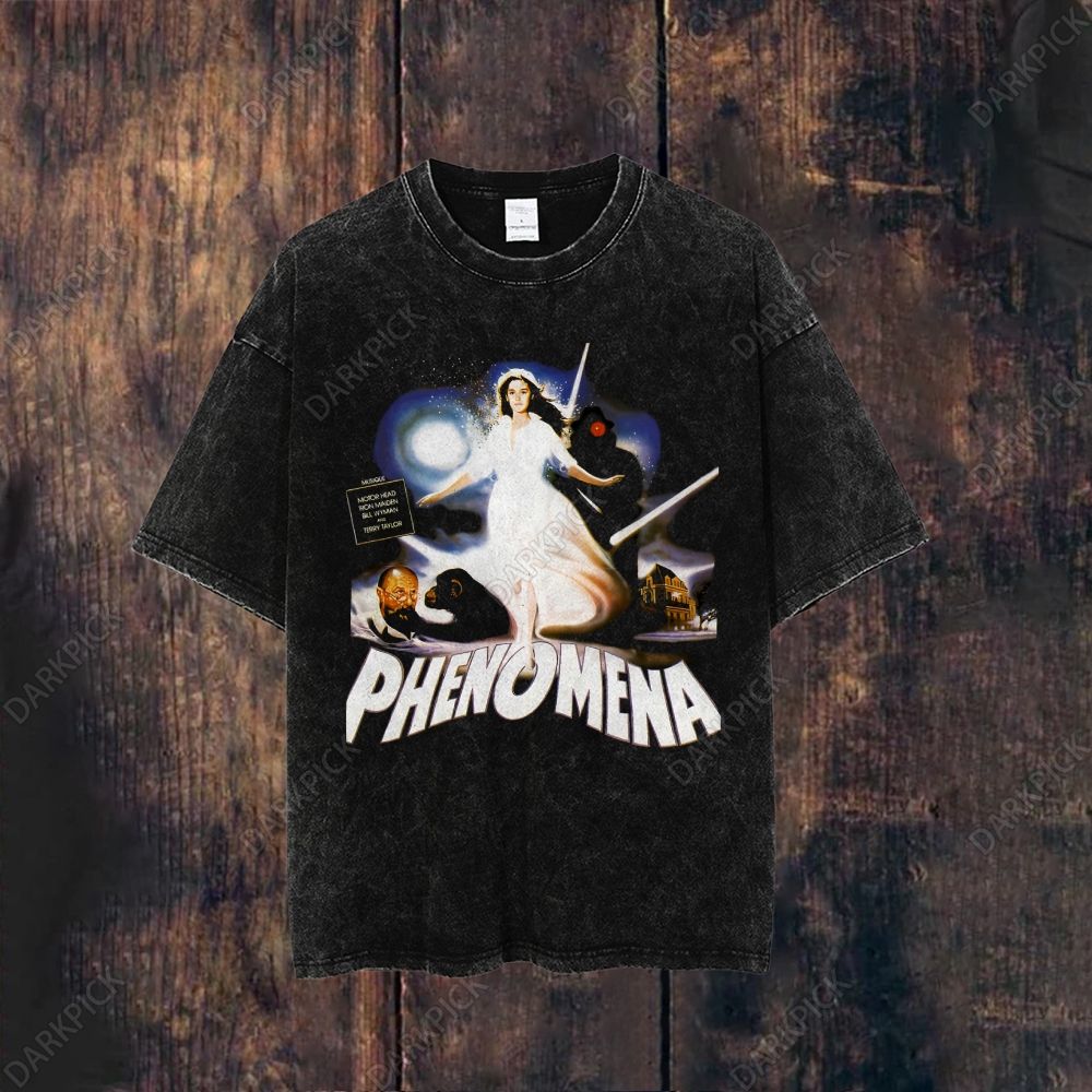 Phenomena (1985) Horror Movie Washed T-shirt – darkpick