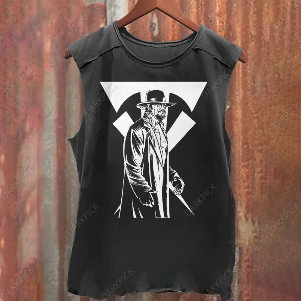 The Undertaker Wrestler Vintage Washed Tank Top