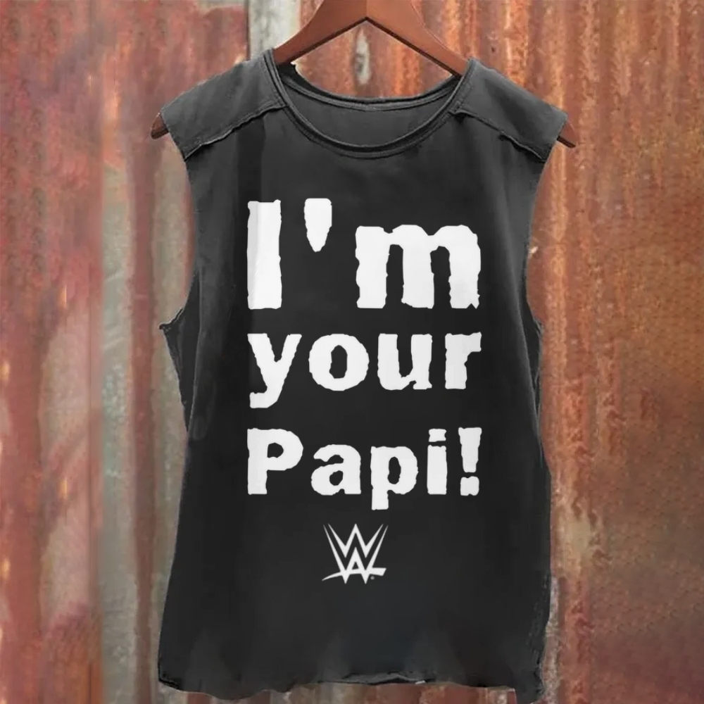 Vintage Washed WWE Eddie Guerrero Im Your Papi Tank Top
