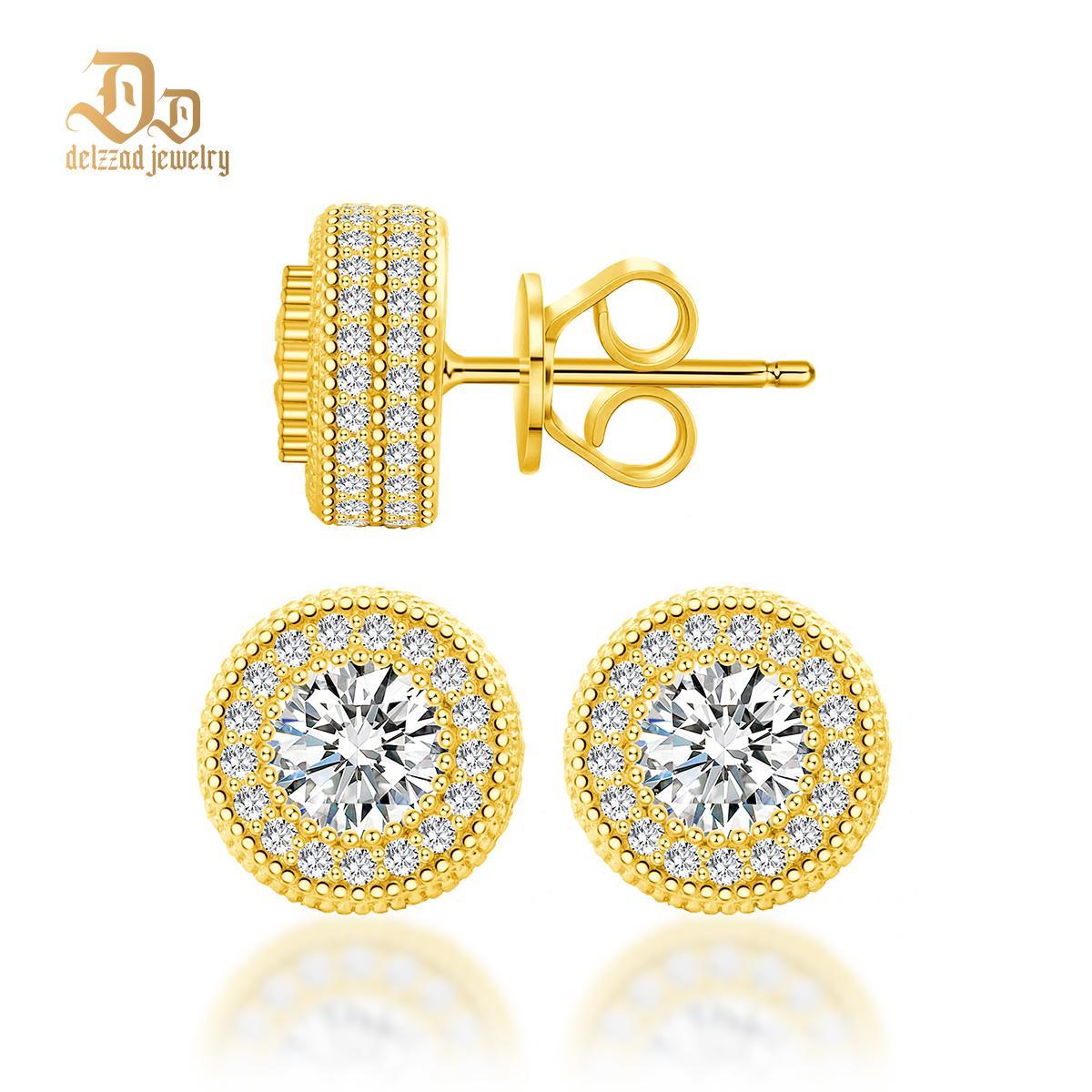 IcePulse Round Bling Stud Earrings 925S & VVS Moissanite – Delzzad