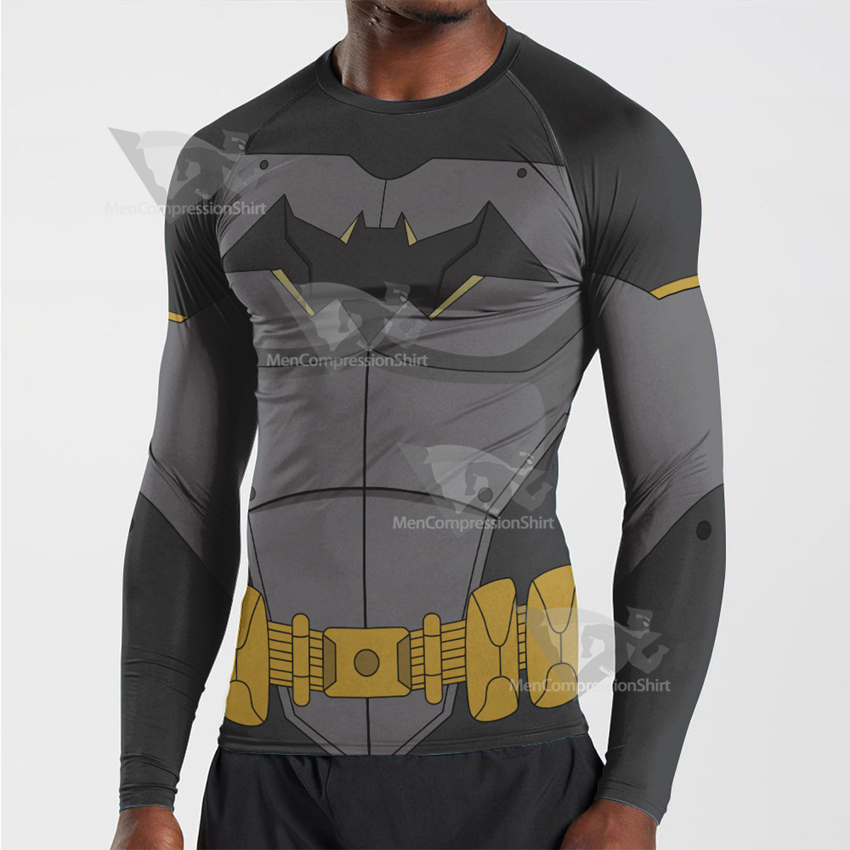 Batman Grey Uniform Long Sleeve Compression Shirt – MensCompressionShirt
