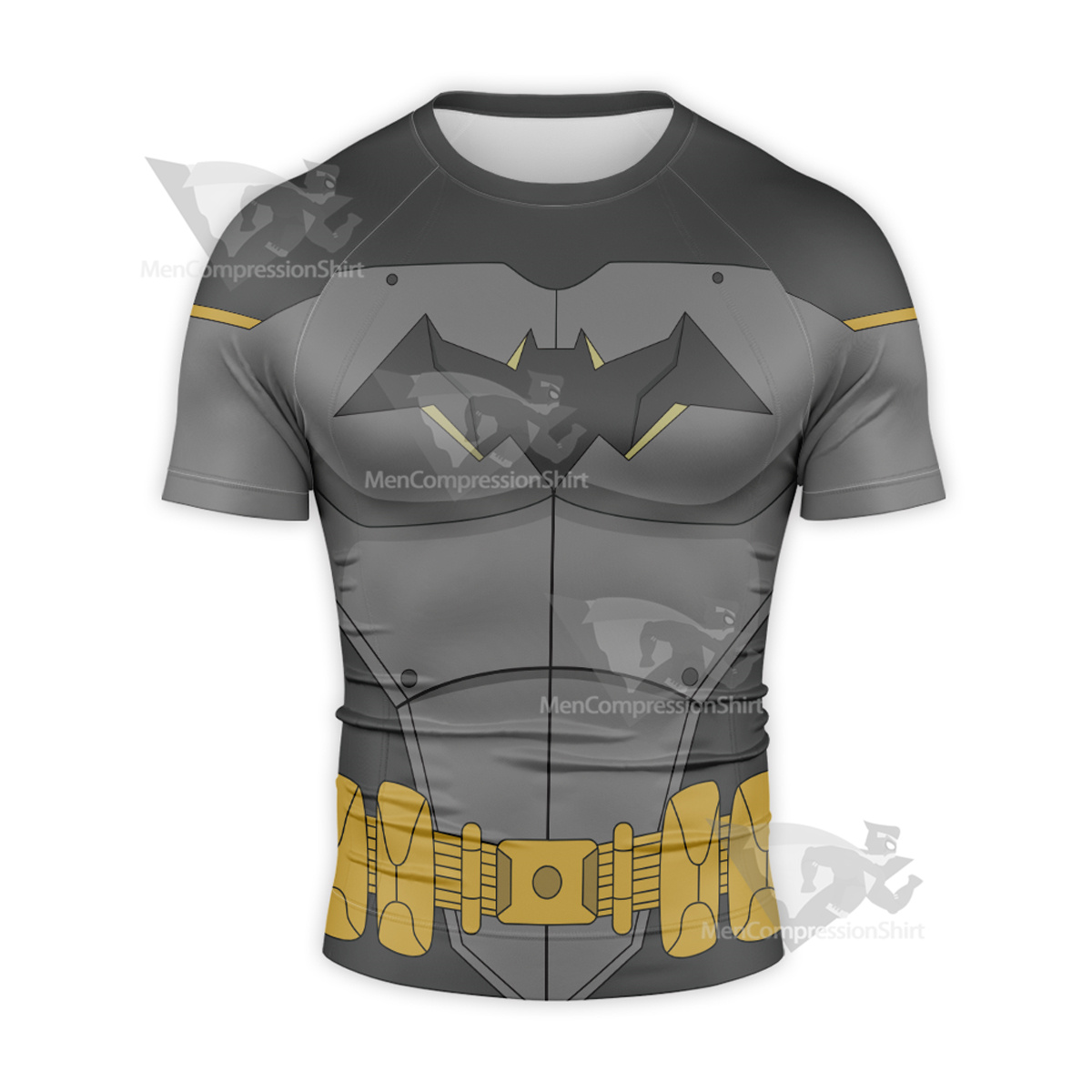 Batman Grey Uniform Short Sleeve Compression Shirt – MensCompressionShirt