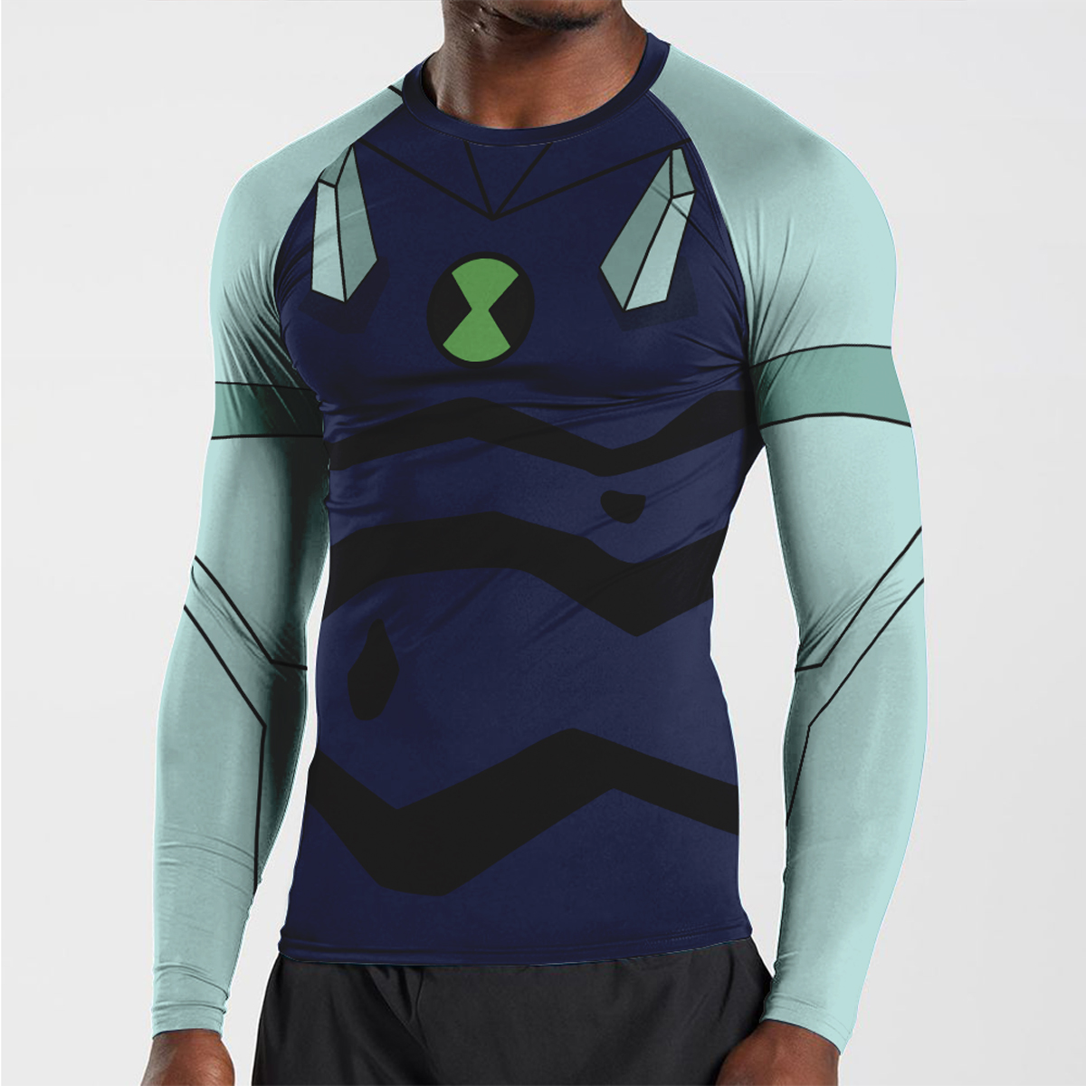 Ben 10 Diamond Head Green Long Sleeve Compression Shirt ...