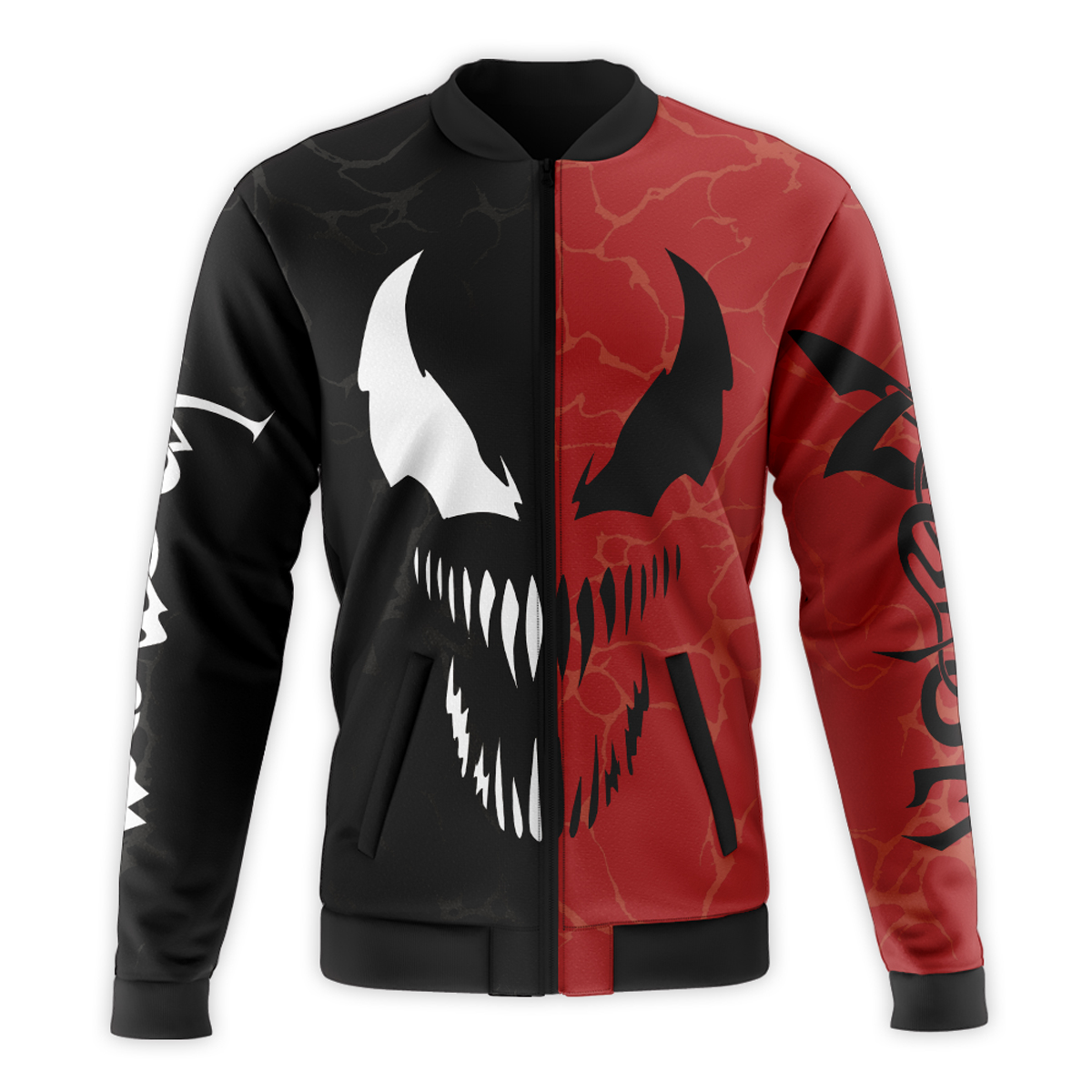 Black Red Venom Bomber Jacket – MensCompressionShirt