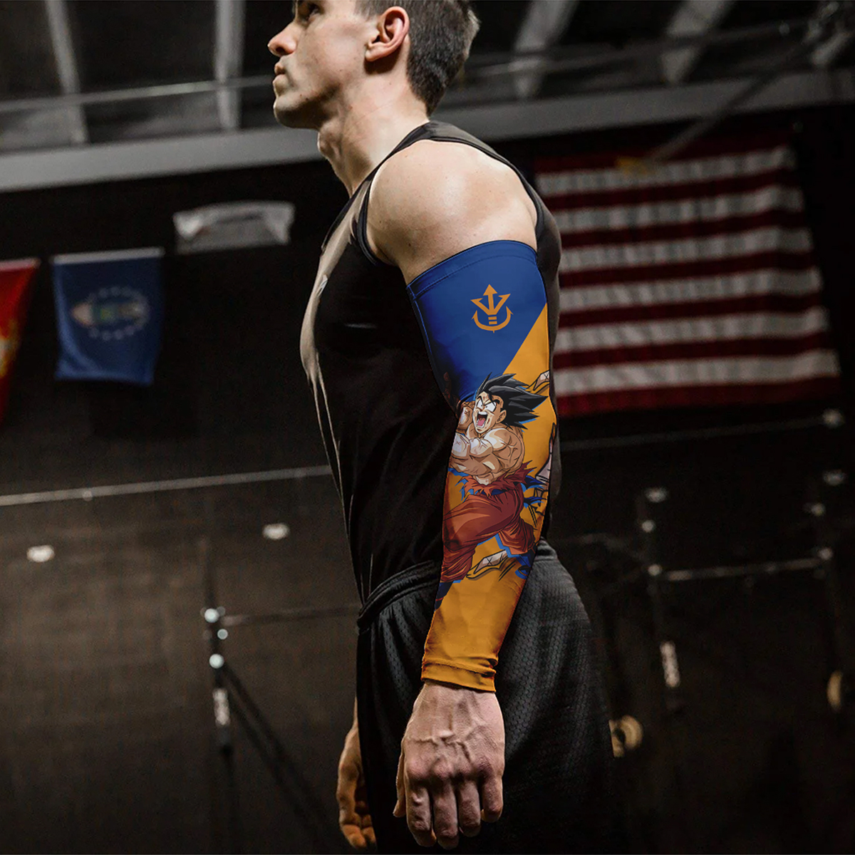 Powerful Fighter Ki Blast Compression Arm Sleeve – MensCompressionShirt