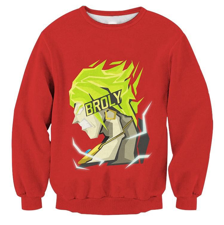 Dragon Ball Super Cool Legendary Broly Vector Art Sweatshirt ...