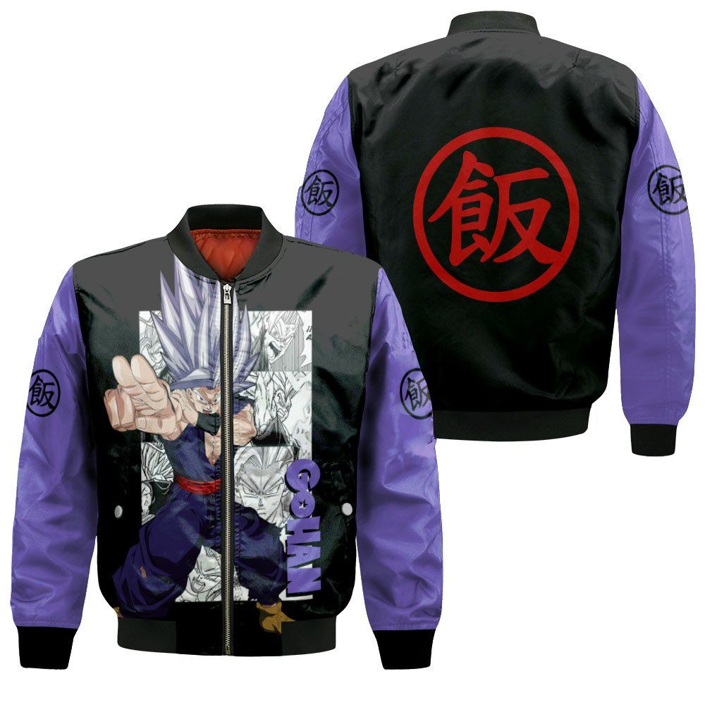 Gohan Beast Anime Bomber Jacket Mixed Manga Styles – MensCompressionShirt