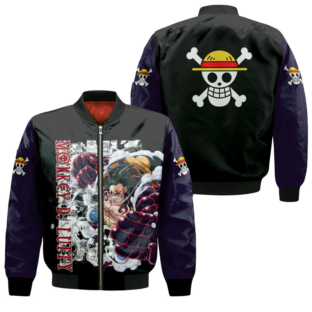 Luffy Gear 4 Personalized Anime Bomber Jacket Mix Manga ...