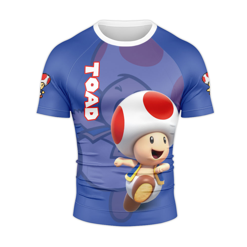 Toad Navy Blue Sports Rash Guard Compression Shirt – MensCompressionShirt
