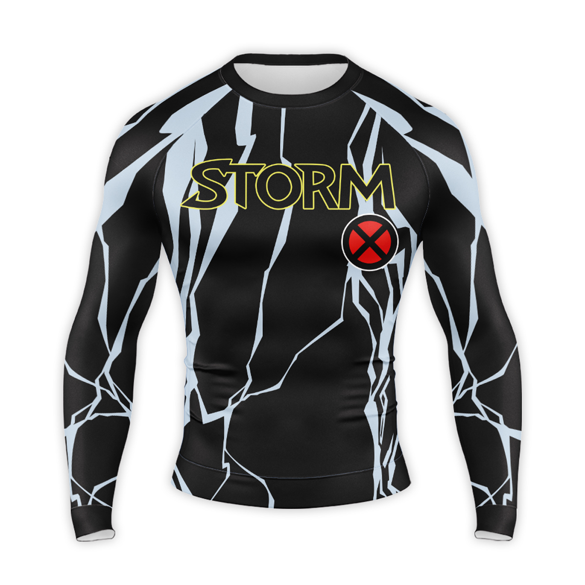 Marvel X Men 97 Storm Black Long Sleeve Compression Shirt ...