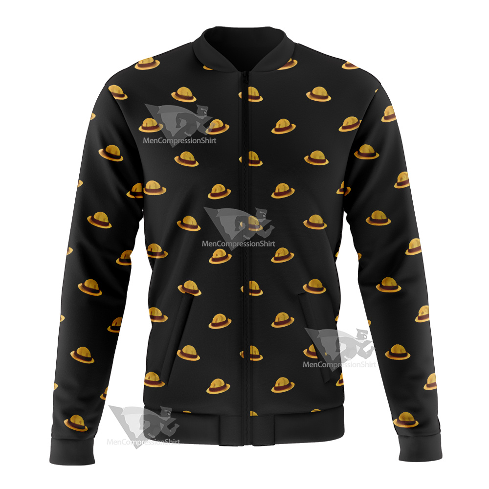 One Piece Monkey D Luffy Hat Bomber Jacket – MensCompressionShirt