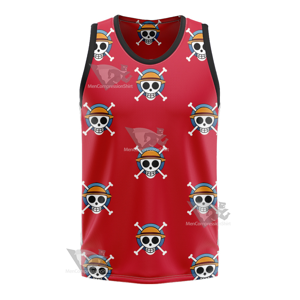 One Piece Monkey D Luffy Skull Flag Basketball Jersey ...
