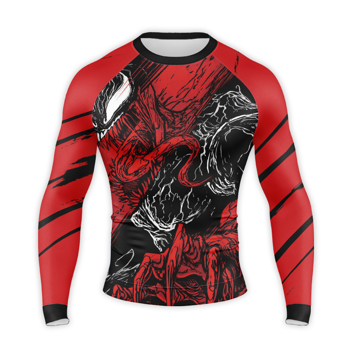 Red Venom Long Sleeve Compression Shirt – MensCompressionShirt