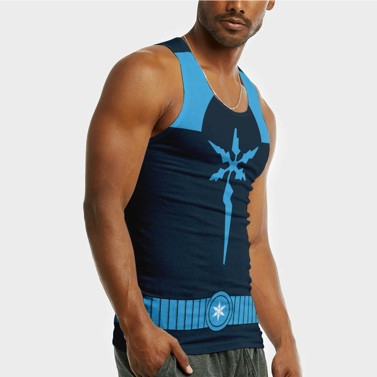 Superhero Killer Frost Blue Sleeveless Compression Shirt ...