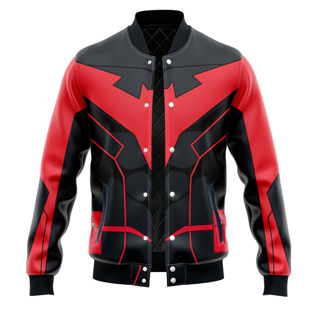 Superhero Nightwing Red Varsity Jacket – MensCompressionShirt